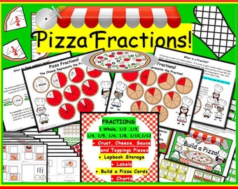 Printable Pizza Craft: Great for Learning Fractions - Etsy