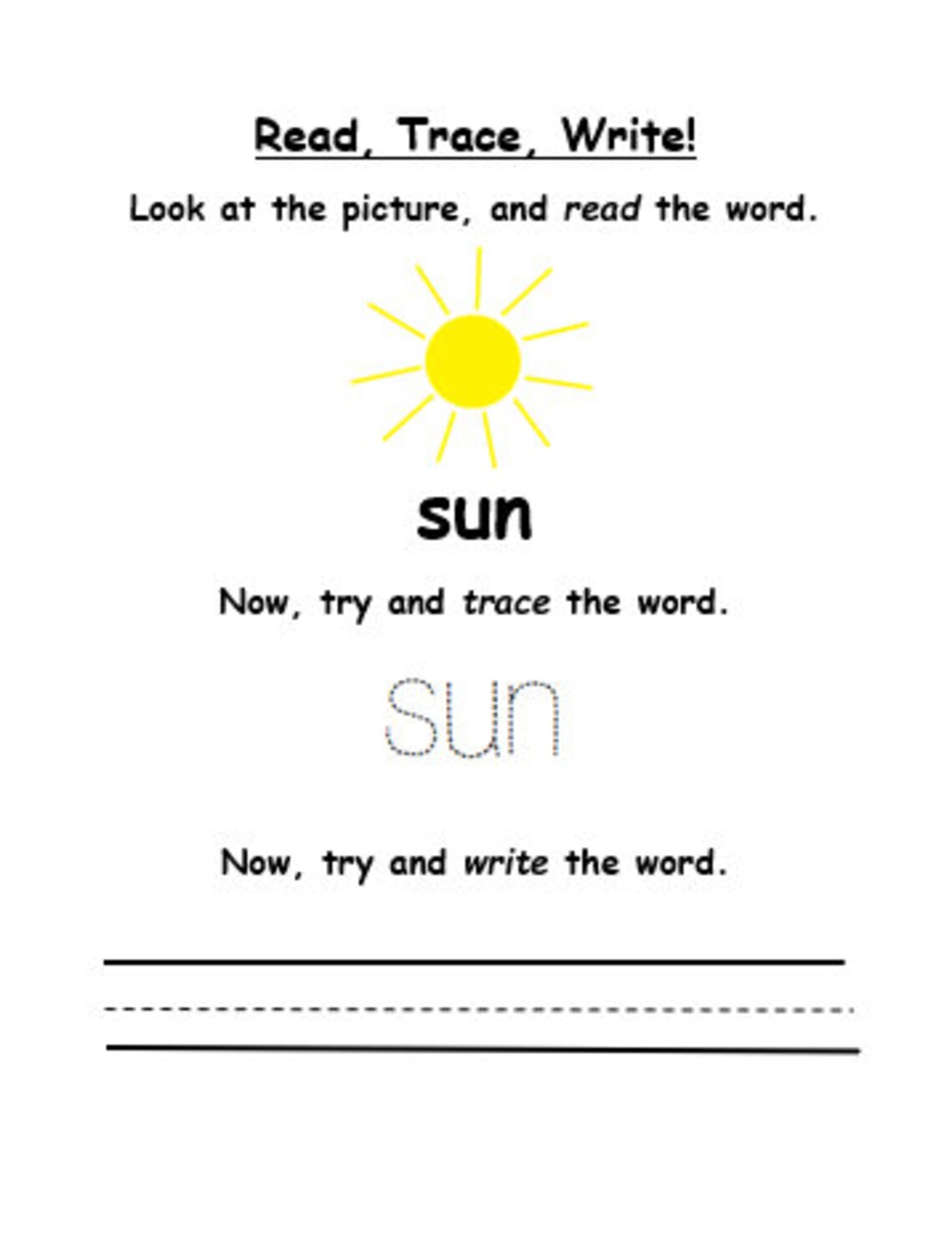 My Read Trace Write Packet - Etsy