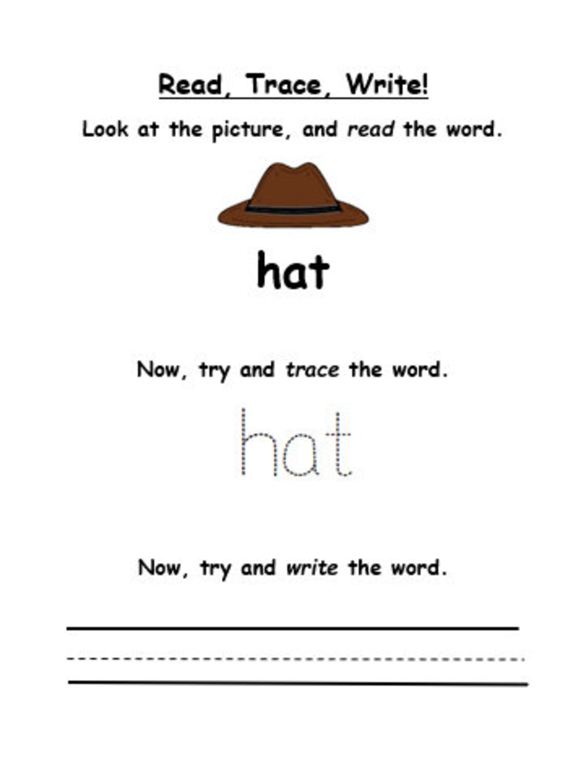 My Read Trace Write Packet - Etsy