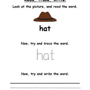 My Read, Trace, Write Packet! - Etsy