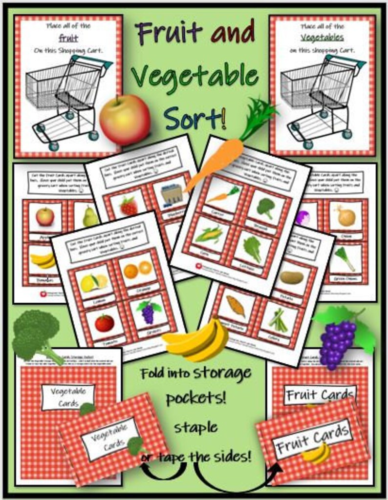 Fruit and Vegetable Sort - Etsy