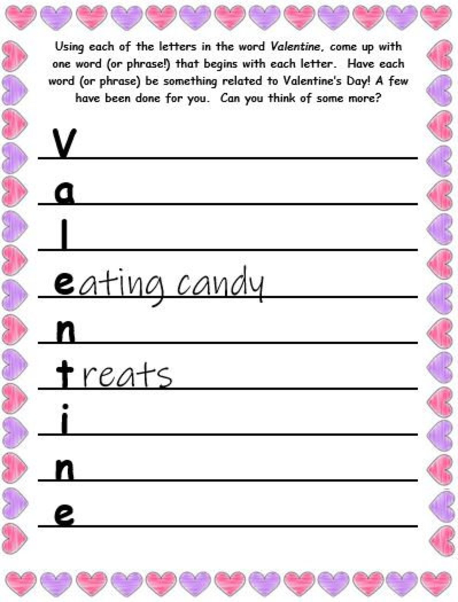 Valentine's Day Writing Prompts - Etsy