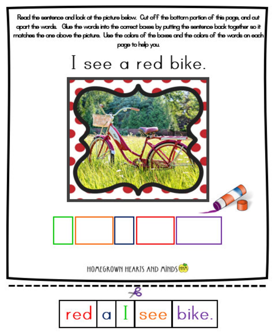 Put the Sentences Back Together cut and Paste | Etsy