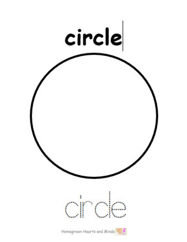 Shapes And Word Tracing Includes A Shape Chart Etsy