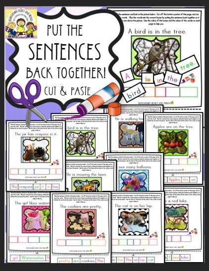 Put the Sentences Back Together (cut and Paste) - Etsy