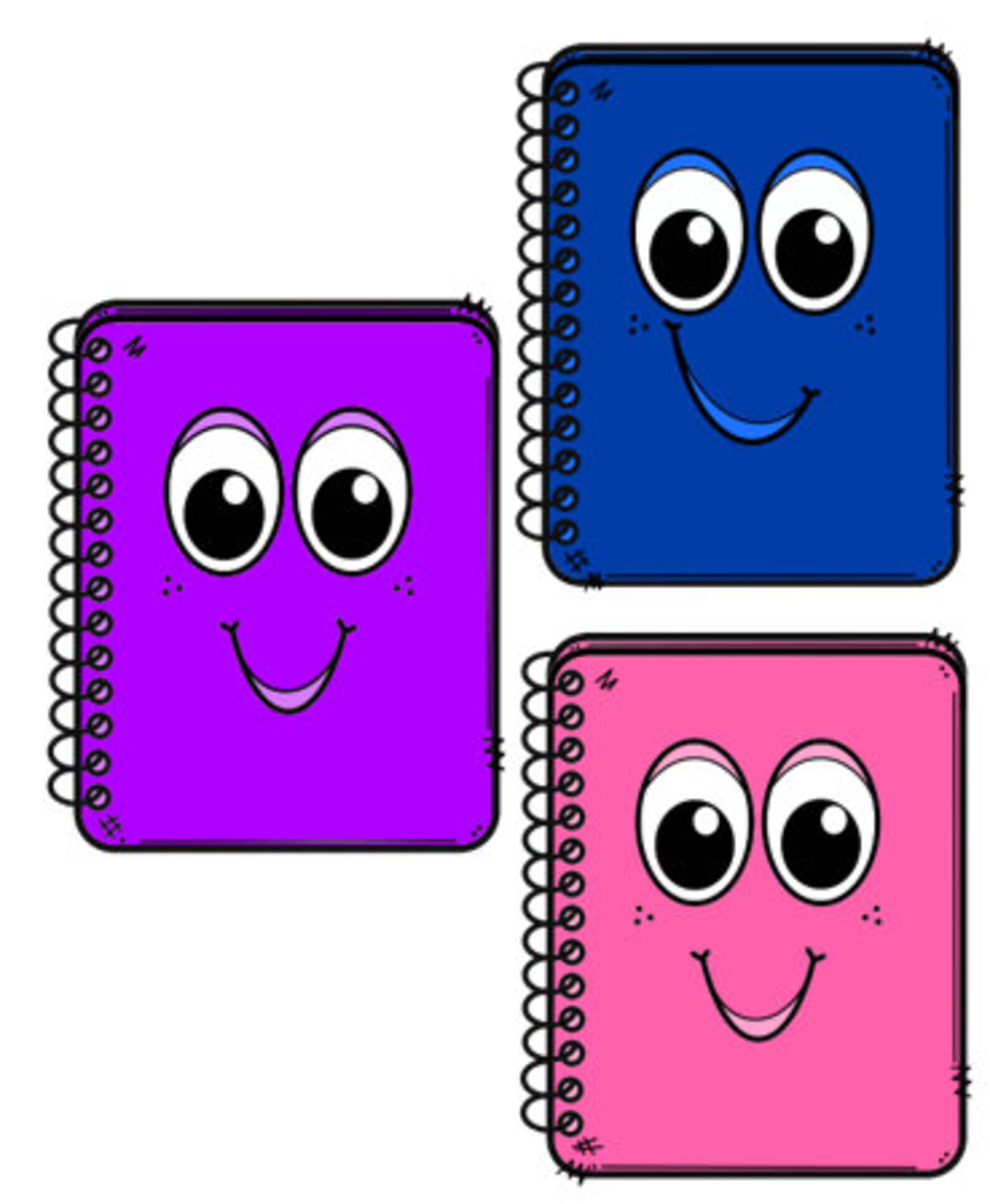 Notebooks and Pencil Friends Clipart! - Etsy