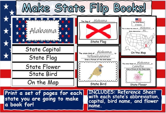 Make State Flip Books | Etsy