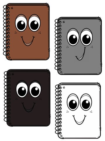 Notebooks and Pencil Friends Clipart! - Etsy