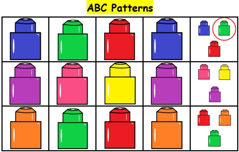 Big Blocks Pattern Practice - Etsy