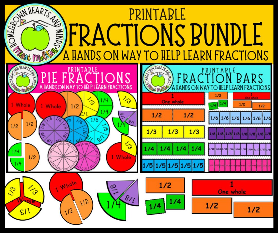 Printable Hands on Fractions BUNDLE - Etsy UK