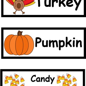 Fall Word Wall and Mini Posters - Etsy