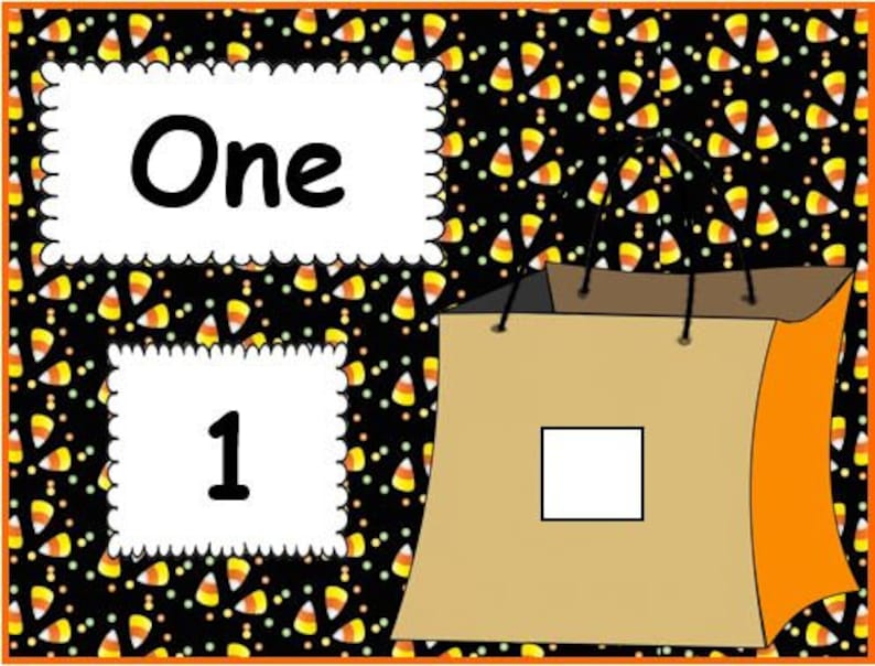 Trick or Treat Candy Corn Count 1-10 Cut and Paste - Etsy