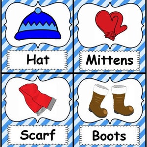 Christmas and Winter Flashcards - Etsy