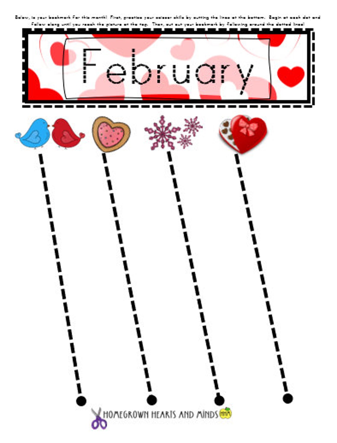 Months of the Year Scissor Practice Pages With Bookmarks - Etsy