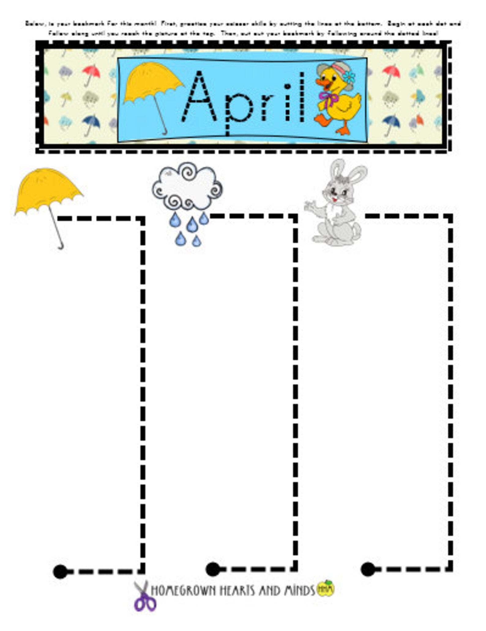 Months of the Year Scissor Practice Pages With Bookmarks - Etsy