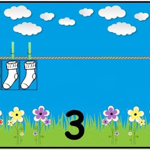 Socks on the Clothesline! (cut and Paste) Numbers 1-10 - Etsy