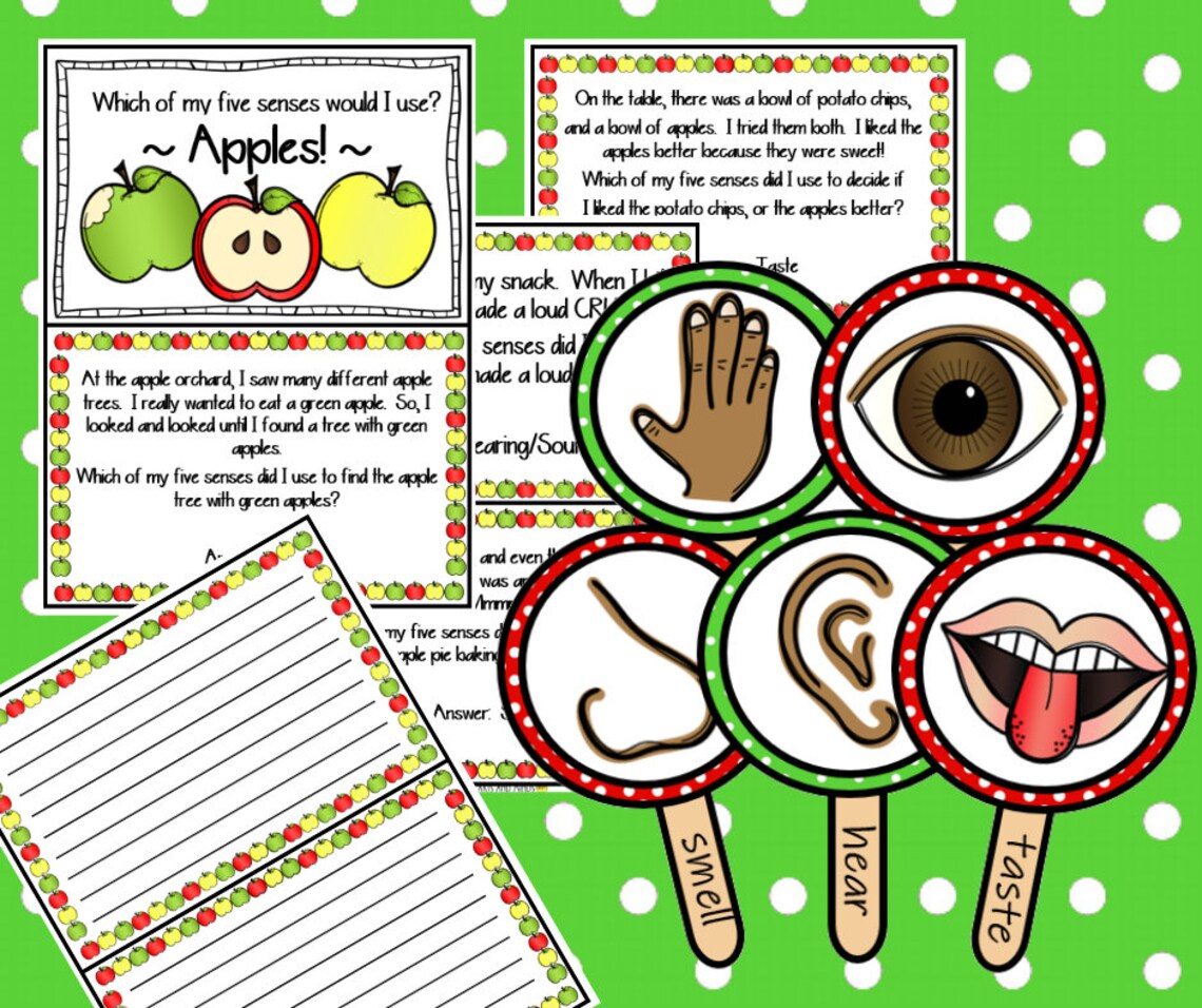 My Five Senses With Apples - Etsy