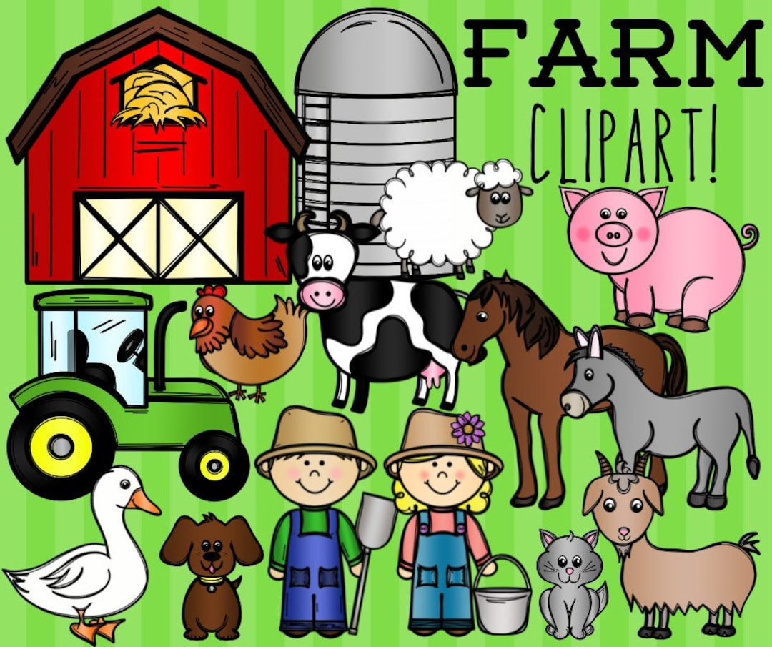 Farm Clipart - Etsy