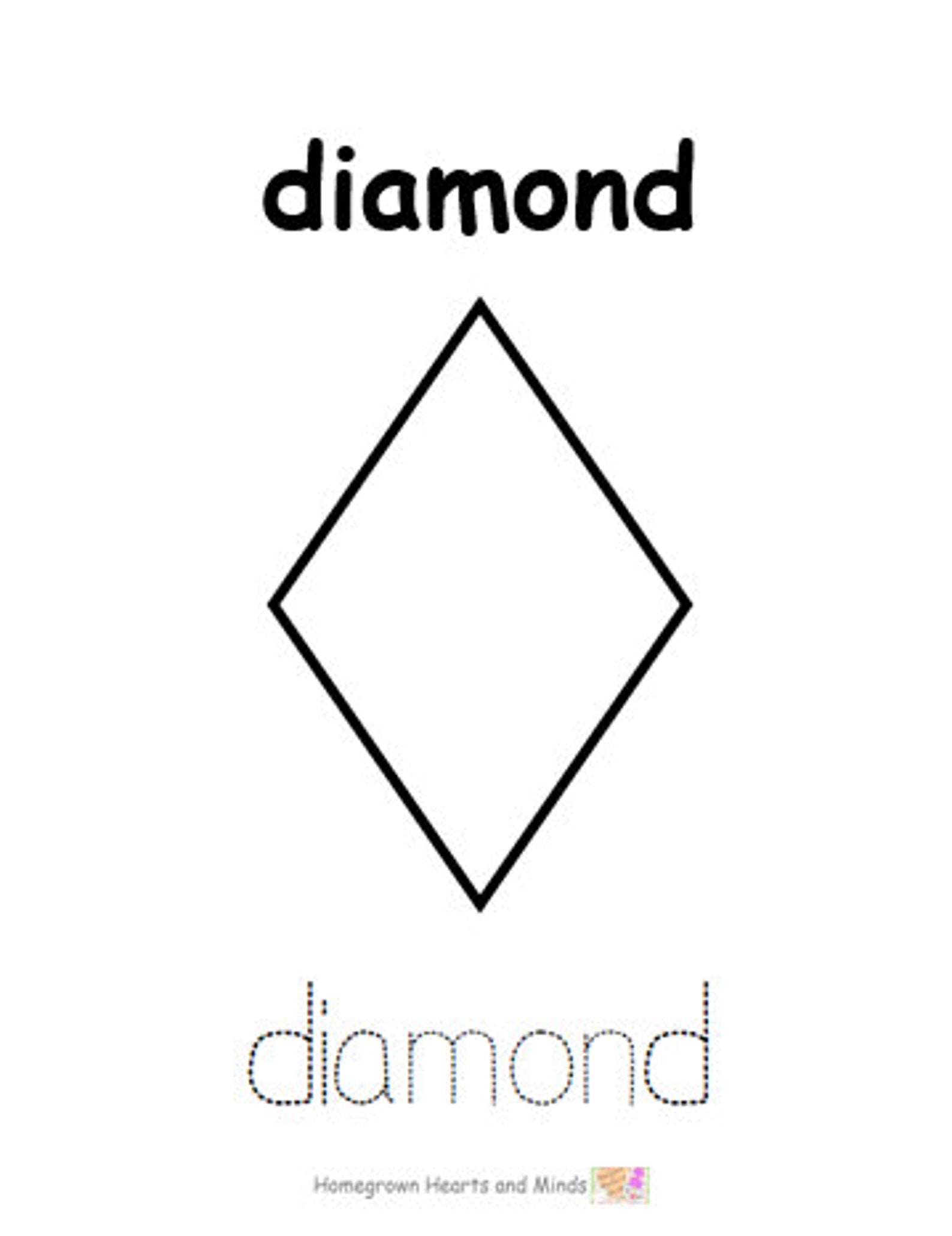 Shapes and Word Tracing includes a Shape Chart - Etsy