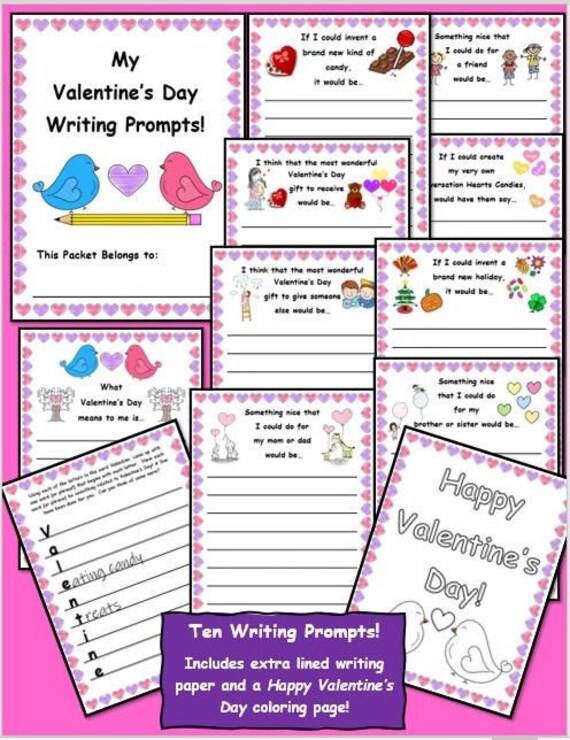 Valentine's Day Writing Prompts - Etsy