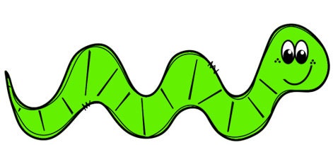 Apple and Worm Friends Clipart - Etsy
