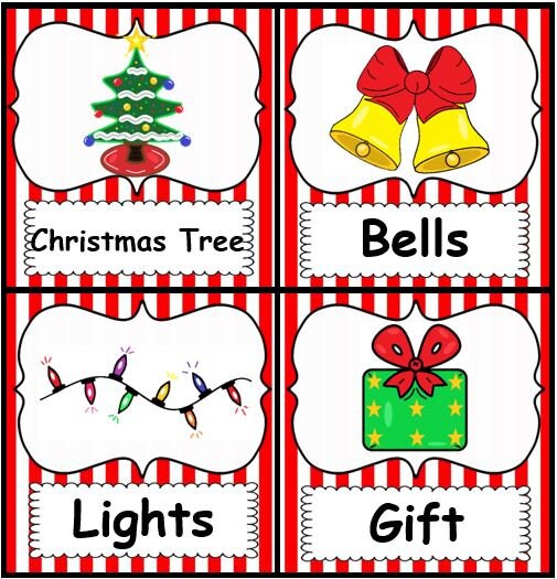 Christmas and Winter Flashcards - Etsy