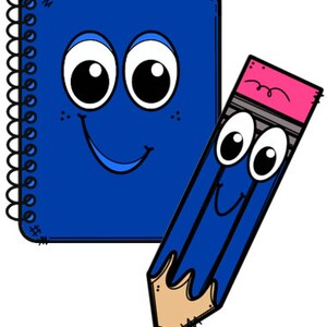 Notebooks and Pencil Friends Clipart! - Etsy