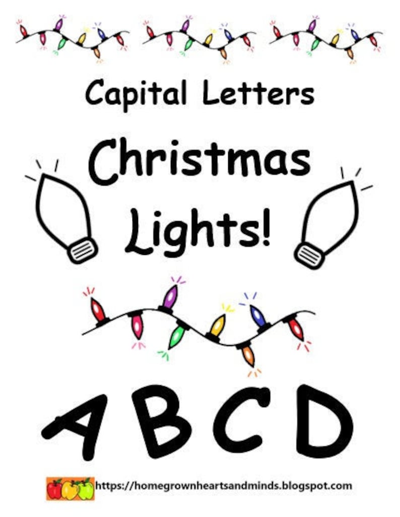 Christmas Lights Letters (capital) - Etsy