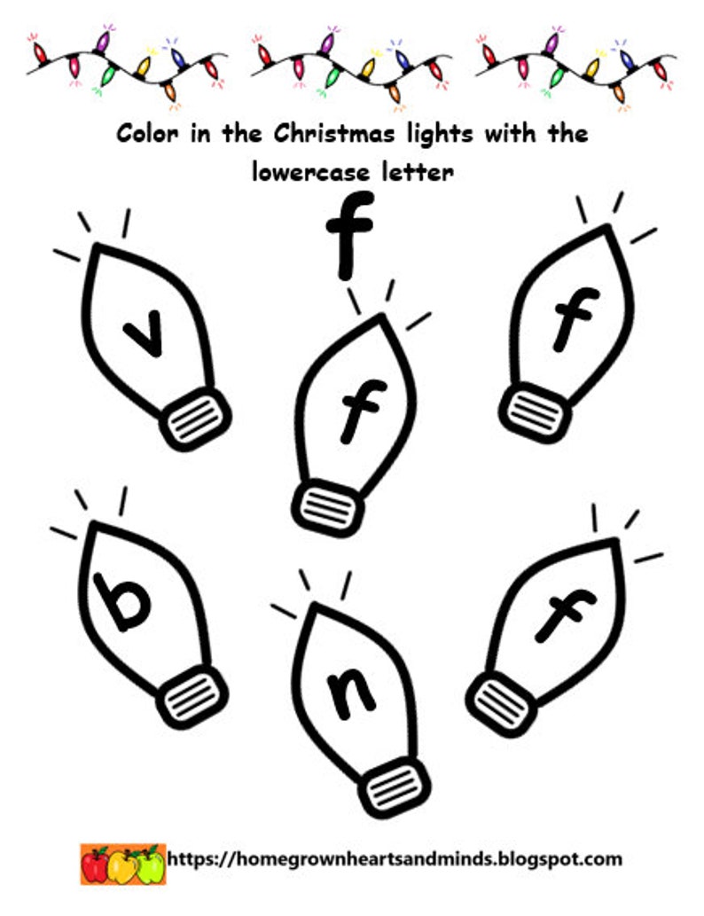 Christmas Lights Letters lowercase - Etsy