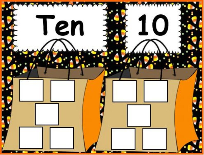 Trick or Treat Candy Corn Count 1-10 Cut and Paste - Etsy