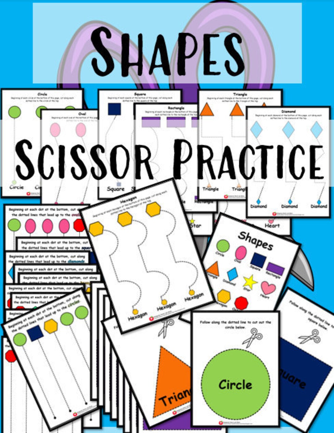 Shapes Scissor Practice - Etsy