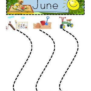 Months of the Year Scissor Practice Pages With Bookmarks - Etsy