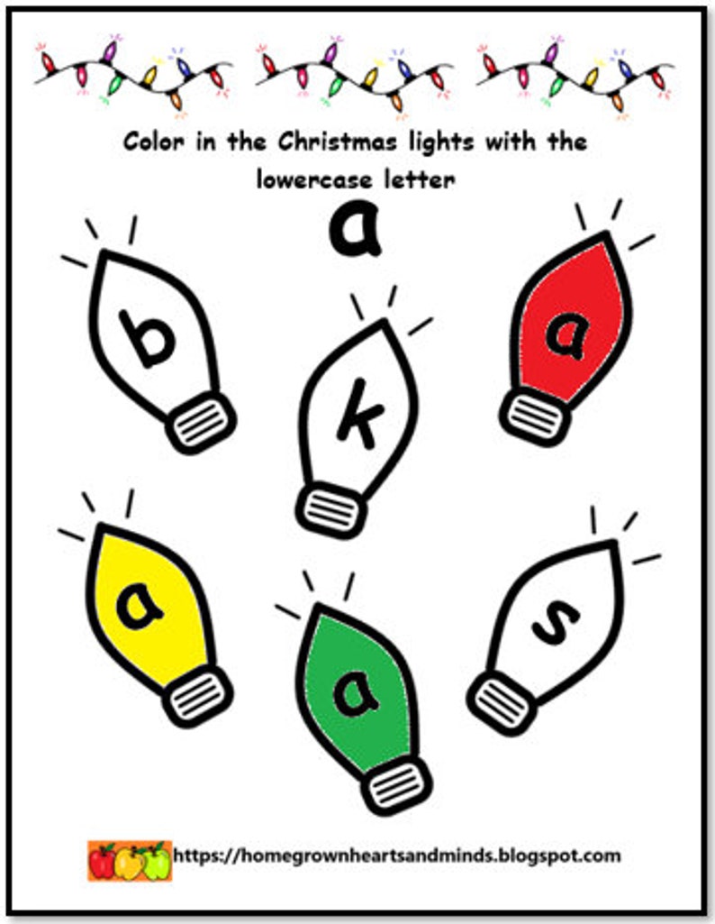 Christmas Lights Letters (lowercase) - Etsy