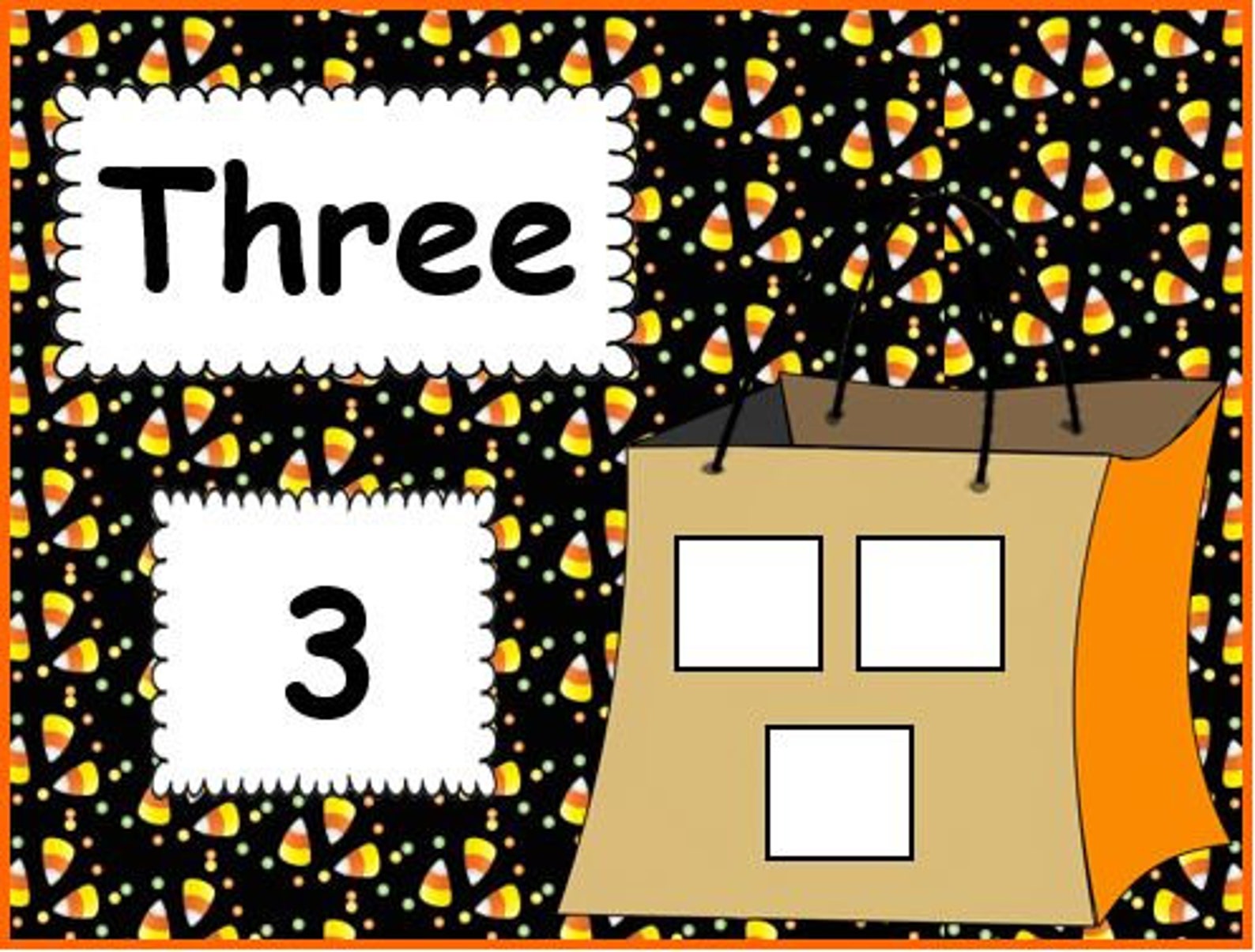 Trick or Treat Candy Corn Count 1-10 Cut and Paste - Etsy