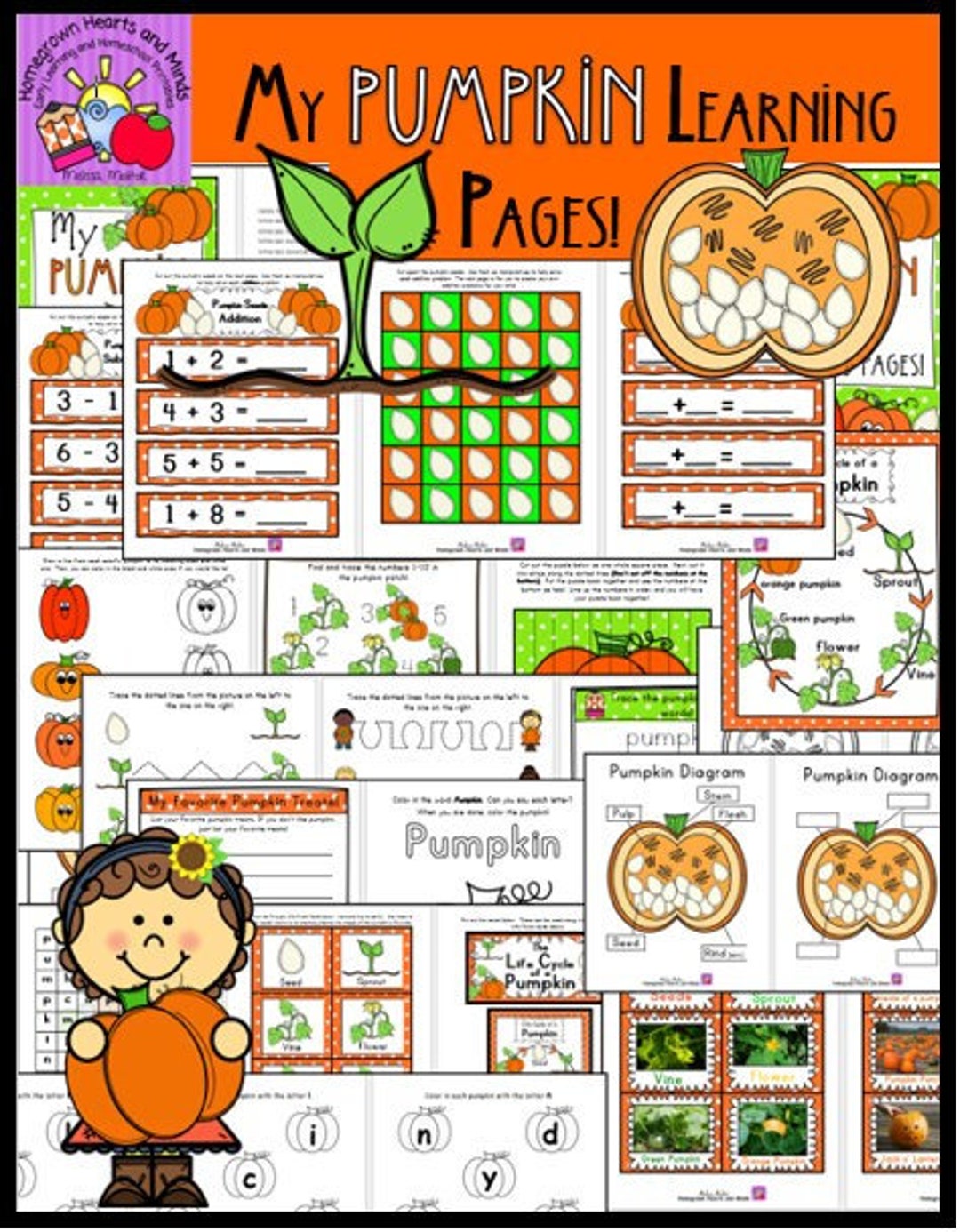 My Pumpkin Learning Pages - Etsy