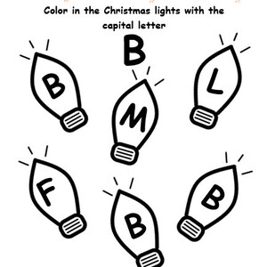 Christmas Lights Letters (capital) - Etsy