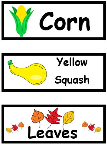 Fall Word Wall and Mini Posters - Etsy