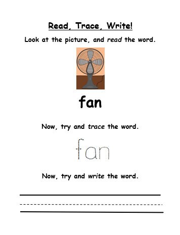 My Read, Trace, Write Packet! - Etsy