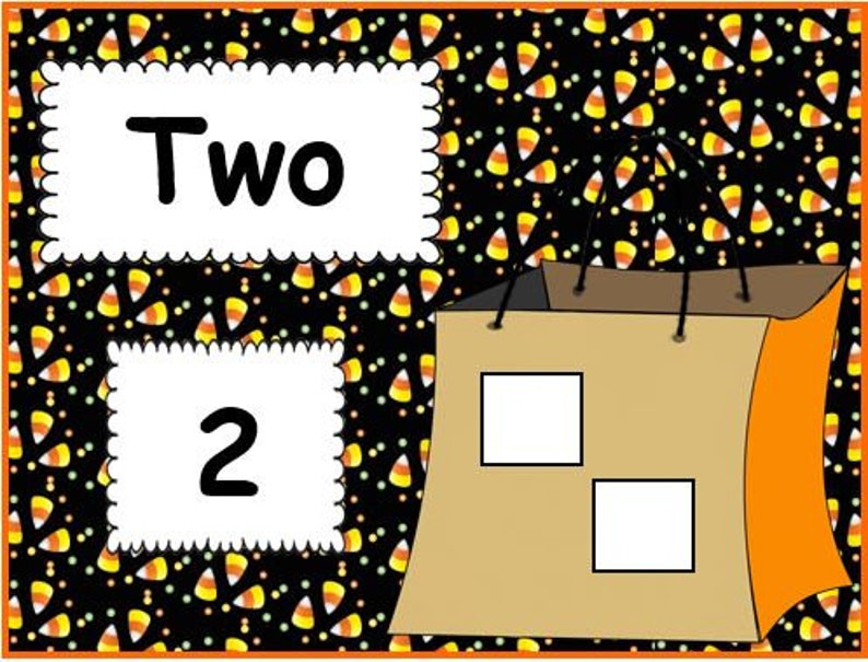 Trick or Treat Candy Corn Count 1-10 Cut and Paste - Etsy