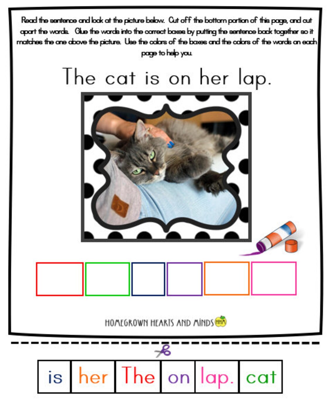 Put the Sentences Back Together cut and Paste | Etsy