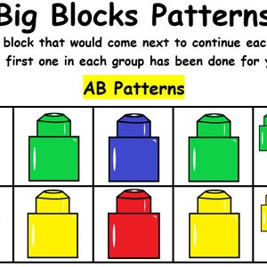 Big Blocks Pattern Practice - Etsy