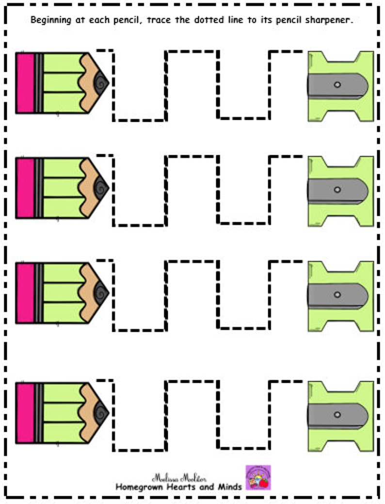 Sharpen the Pencil Path and Line Tracing - Etsy