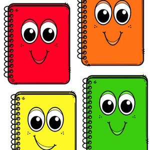 Notebooks and Pencil Friends Clipart! - Etsy