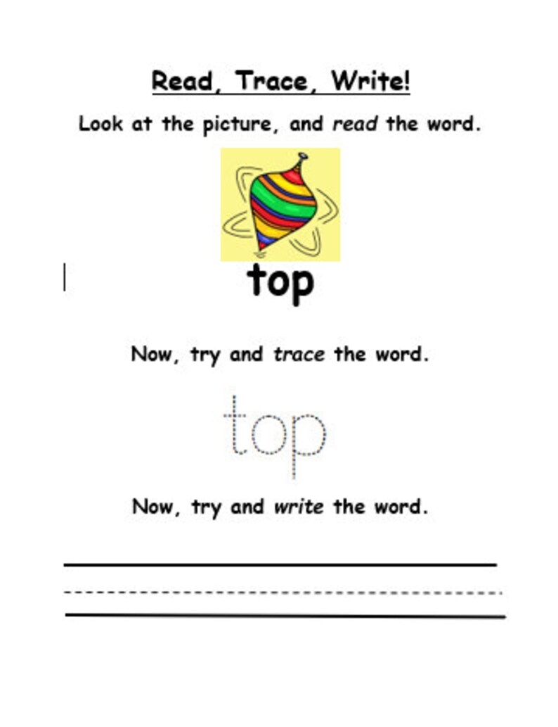 My Read, Trace, Write Packet! - Etsy