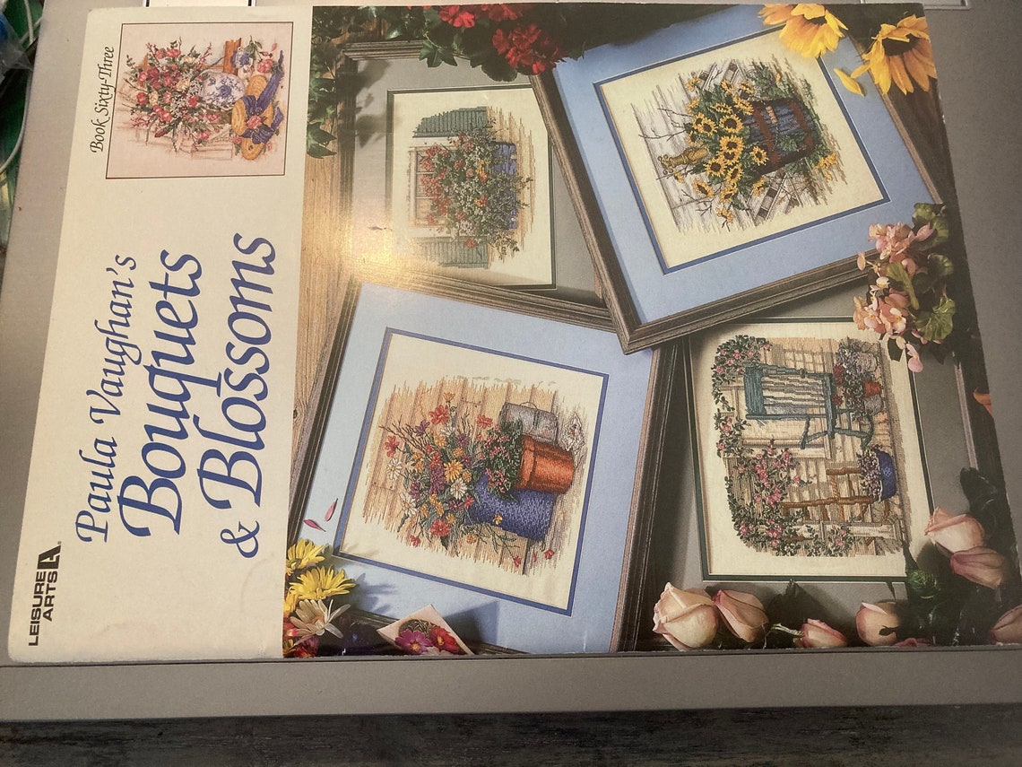 Paula Vaughn Bouquets and Blossoms Cross Stitch Patterns Book | Etsy