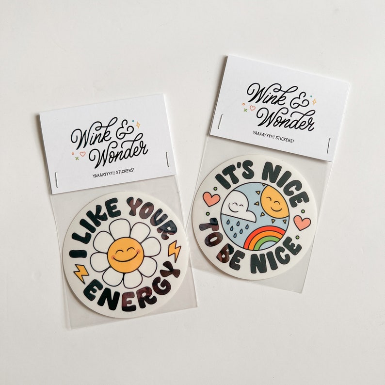 Happy Sticker Set – clear Vinyl Sticker, Cute Sticker Set, Waterproof ...