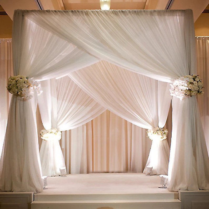 10ft 4 Post DIY Photography Backdrop Stand, Wedding Arch Canopy Tent ...