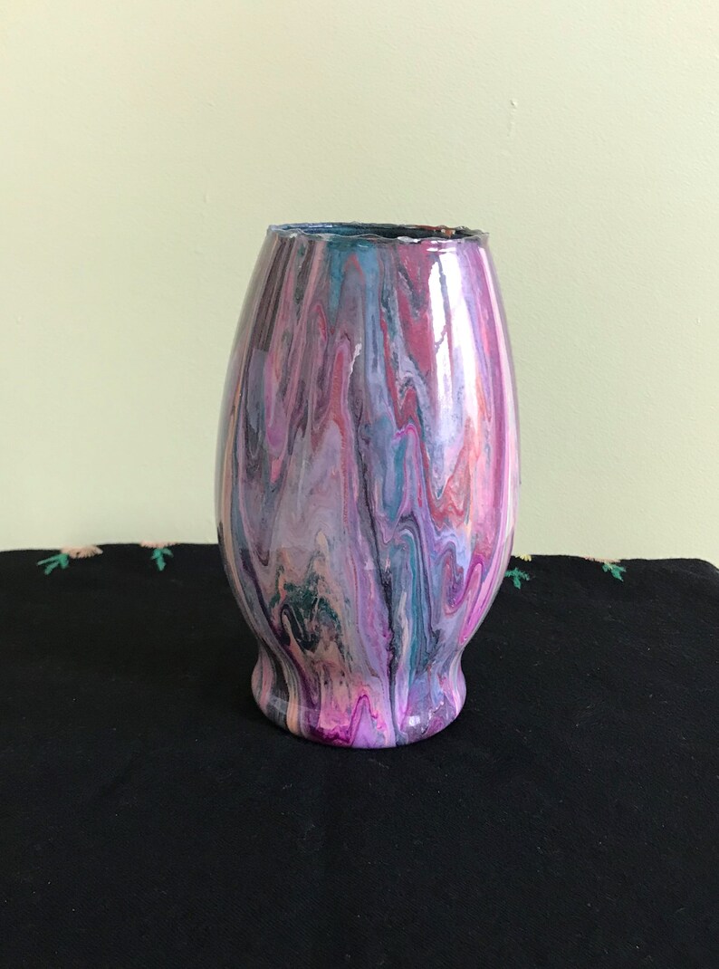 Acrylic Flow Vase With Epoxy Resin-glass and Resin Vase - Etsy