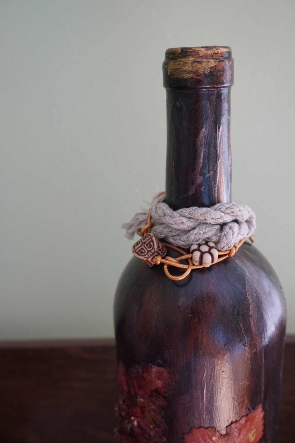 Rustic Bottle-altered Wine Bottle-decorated Bottle-bottle With - Etsy