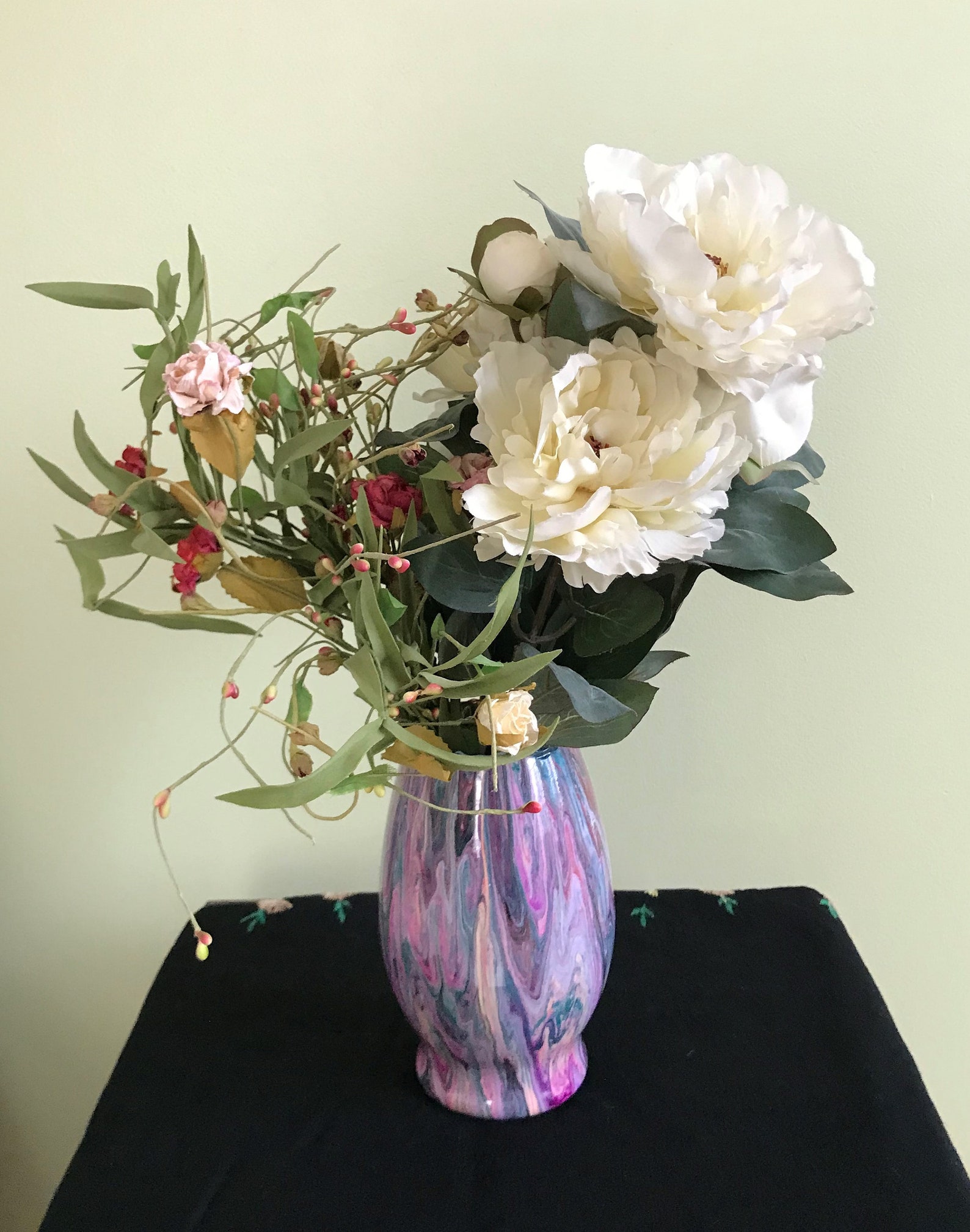 Acrylic Flow Vase With Epoxy Resin-glass and Resin Vase - Etsy